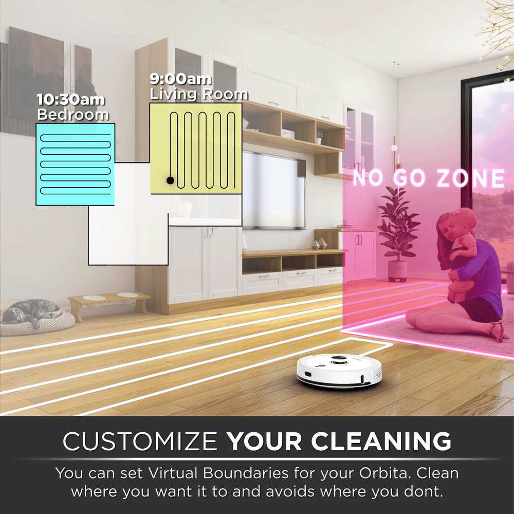 iHome Orbita Pro Robot Vacuum and Mop, Self Emptying, Lidar, Mapping
