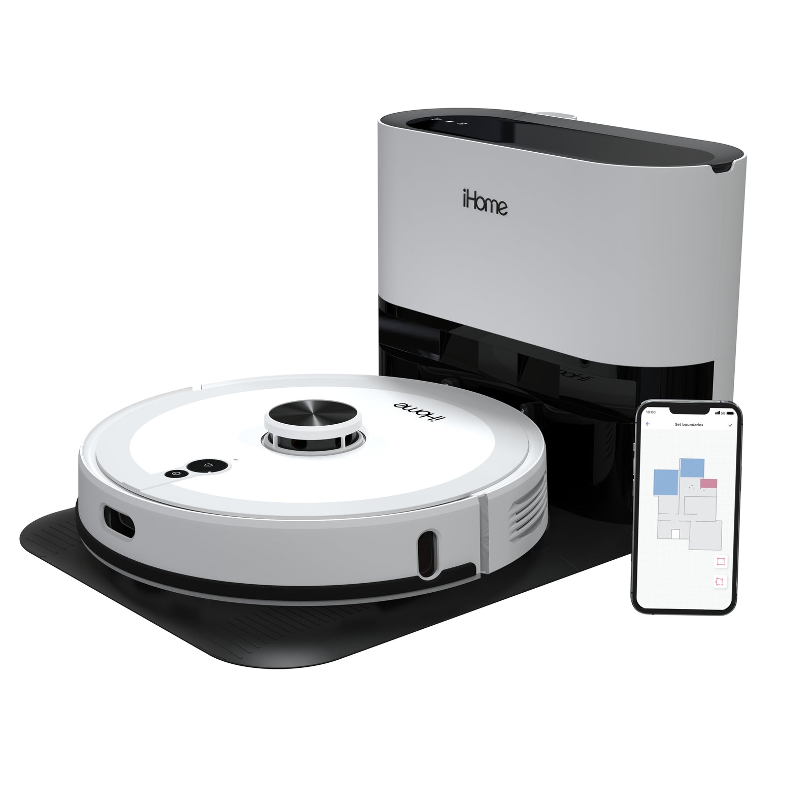 iHome Orbita Pro Robot Vacuum and Mop, Self Emptying, Lidar, Mapping